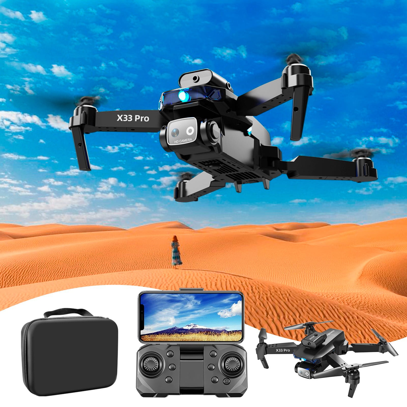HINTSAN drones with camera for adults WiFi FPV Drone With Dual 1080P HD ...