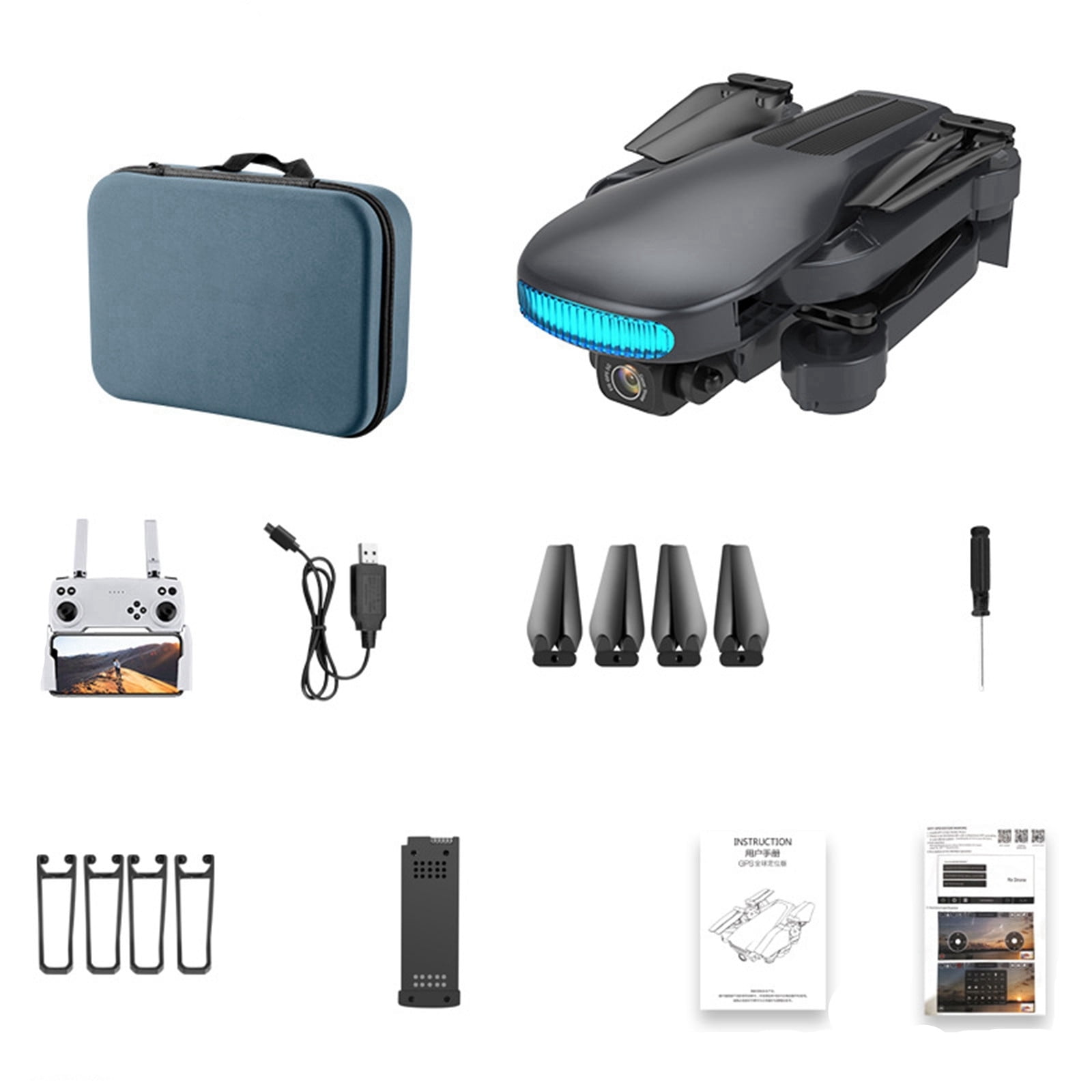 HINTSAN drones with camera for adults -camera Folding GPS UAV 6K HD ...