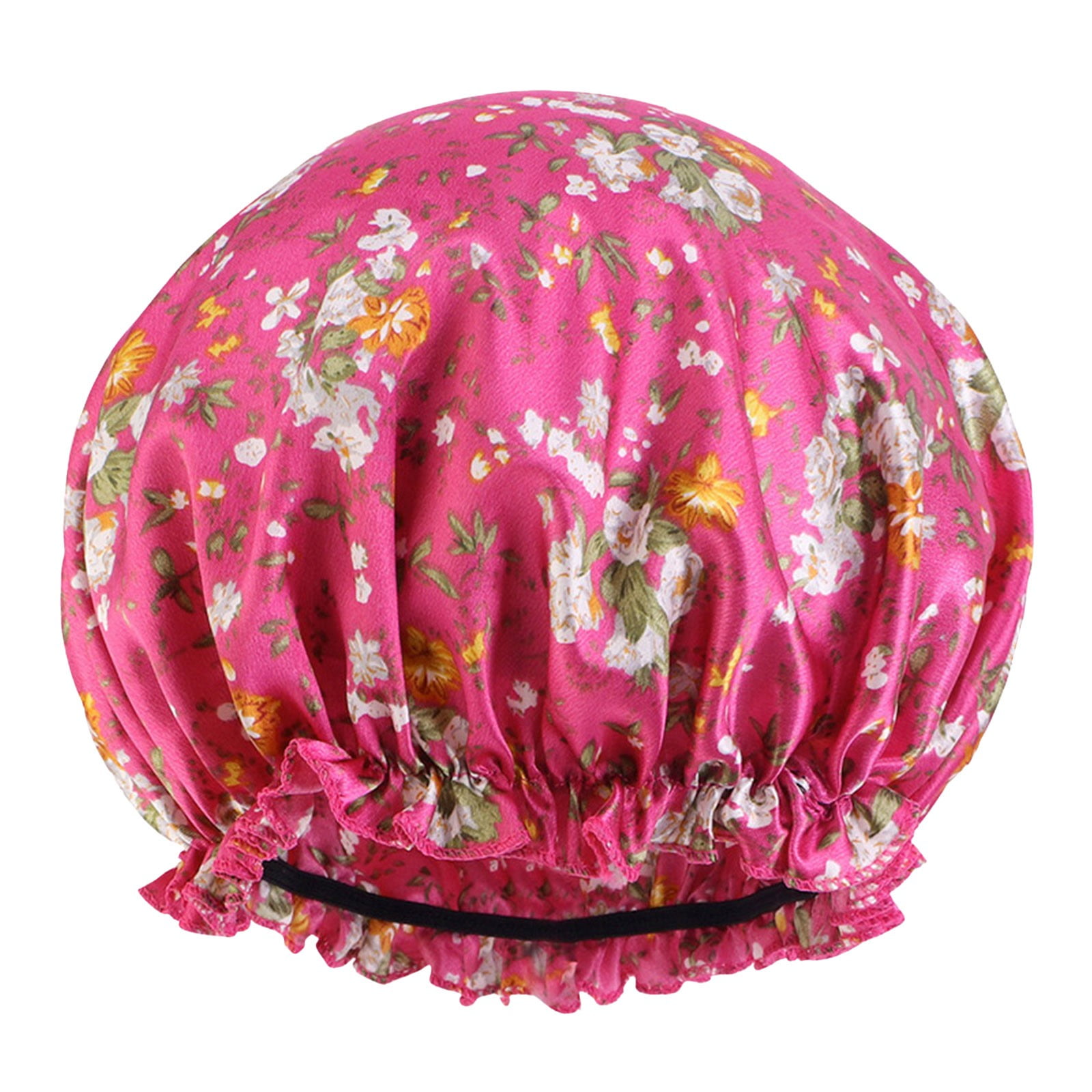 HIOAWHOW Bath Shower Caps For Women Reusable Waterproof Women Shower Caps Reusable Hair Cap For ...