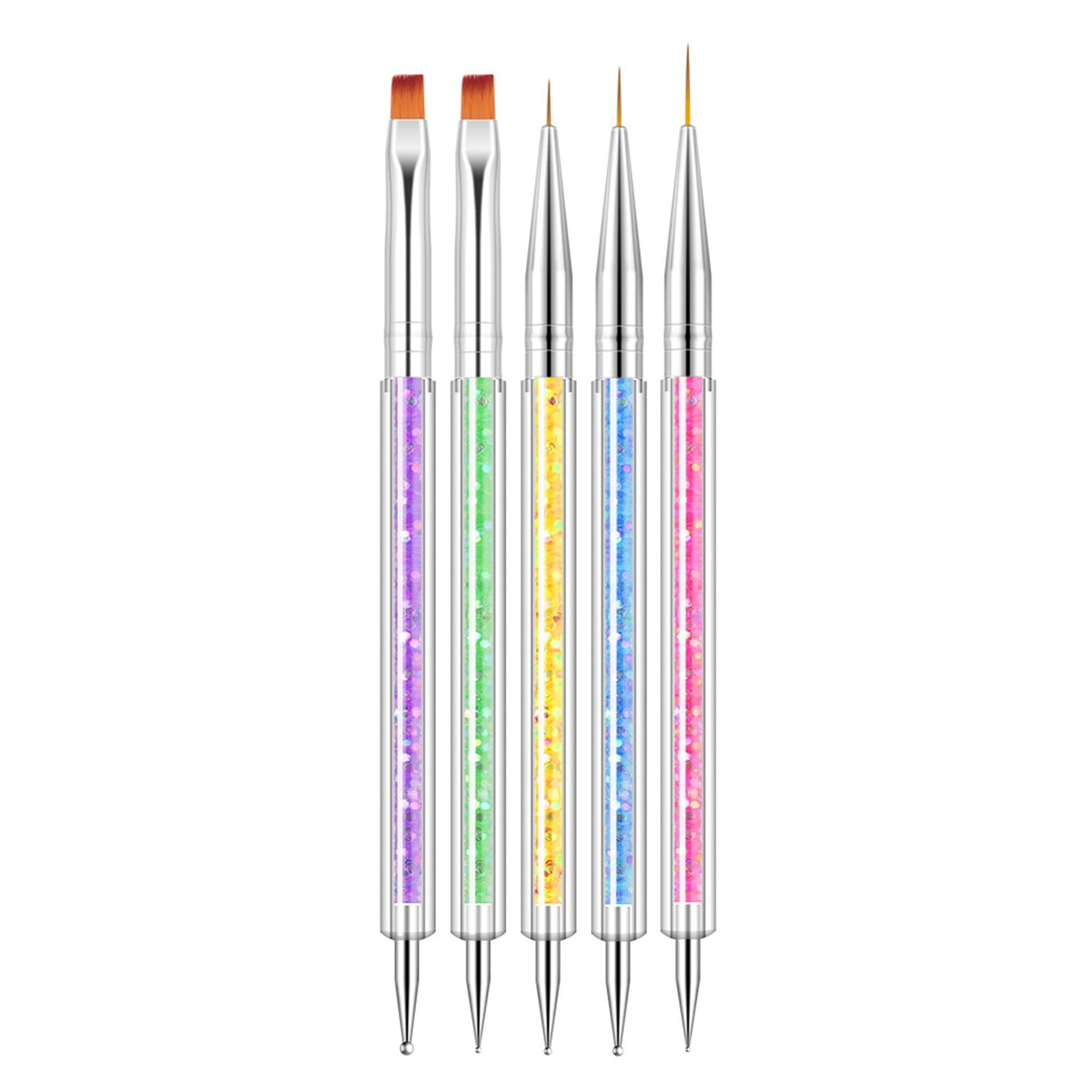 HIOAWHOW Double Head Crystal Nail Pencil Set Colored Paint Dot Drill ...
