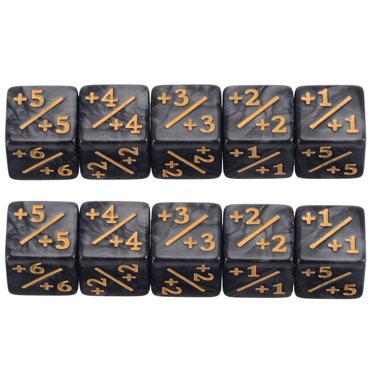 5x Negative Dice Counters Black -1/-1 for Magic: The Gathering / CCG ...