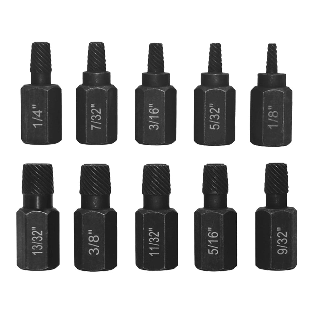 HIPKZ 10pcs Drill Bit Set Multi-spline Bolt Extractor Set Disassemble ...