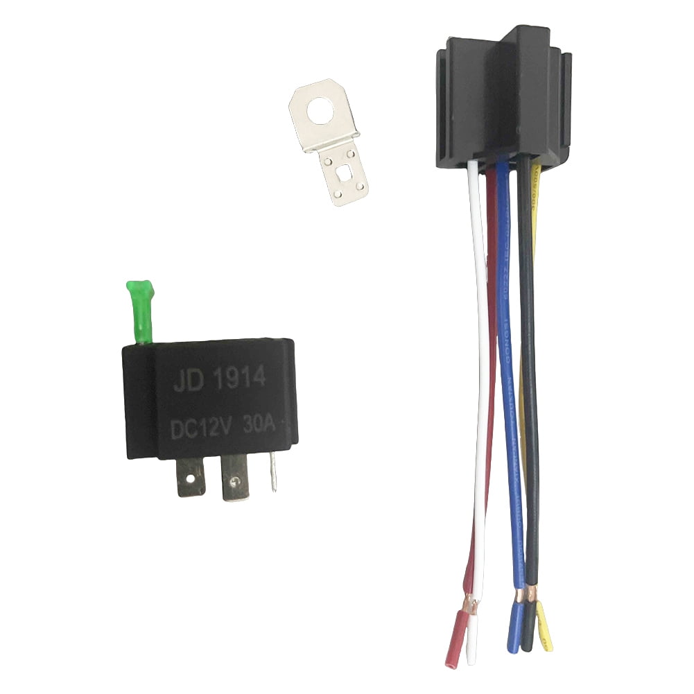 HIPKZ 12V Dc 4 Pin 5 Pin Car Automotive Fused Relay with Holder Socket ...