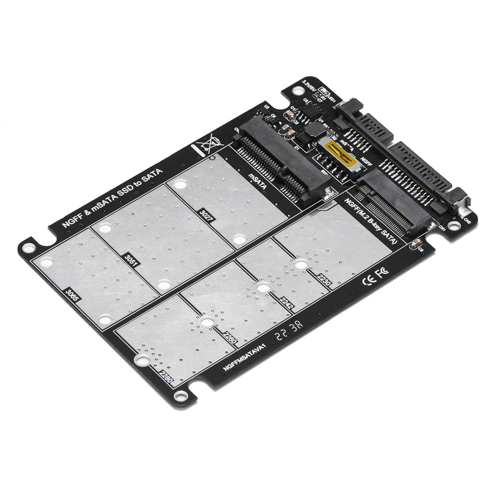 HIPKZ 2 In 1 Combo M.2 Ngff Msata Ssd To Sata 3.0 Adapter Converter Card M.2 Ngff B-Key & Msata ...