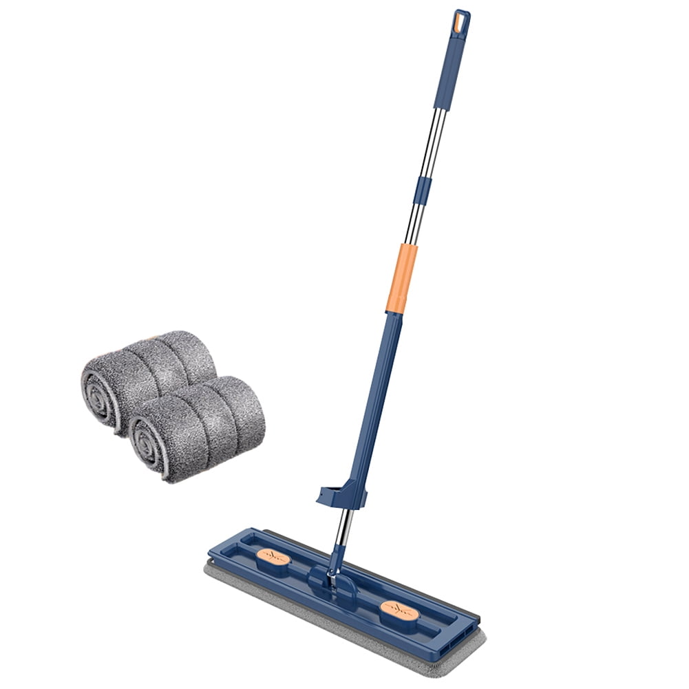 HIPKZ 2/4/6PCS Microfiber Pads Large Flat Mop Stainless Steel Tube Lazy ...