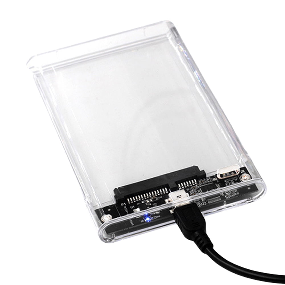HIPKZ 2.5 Inch Hard Drive Enclosure Transparent Portable Solid State ...