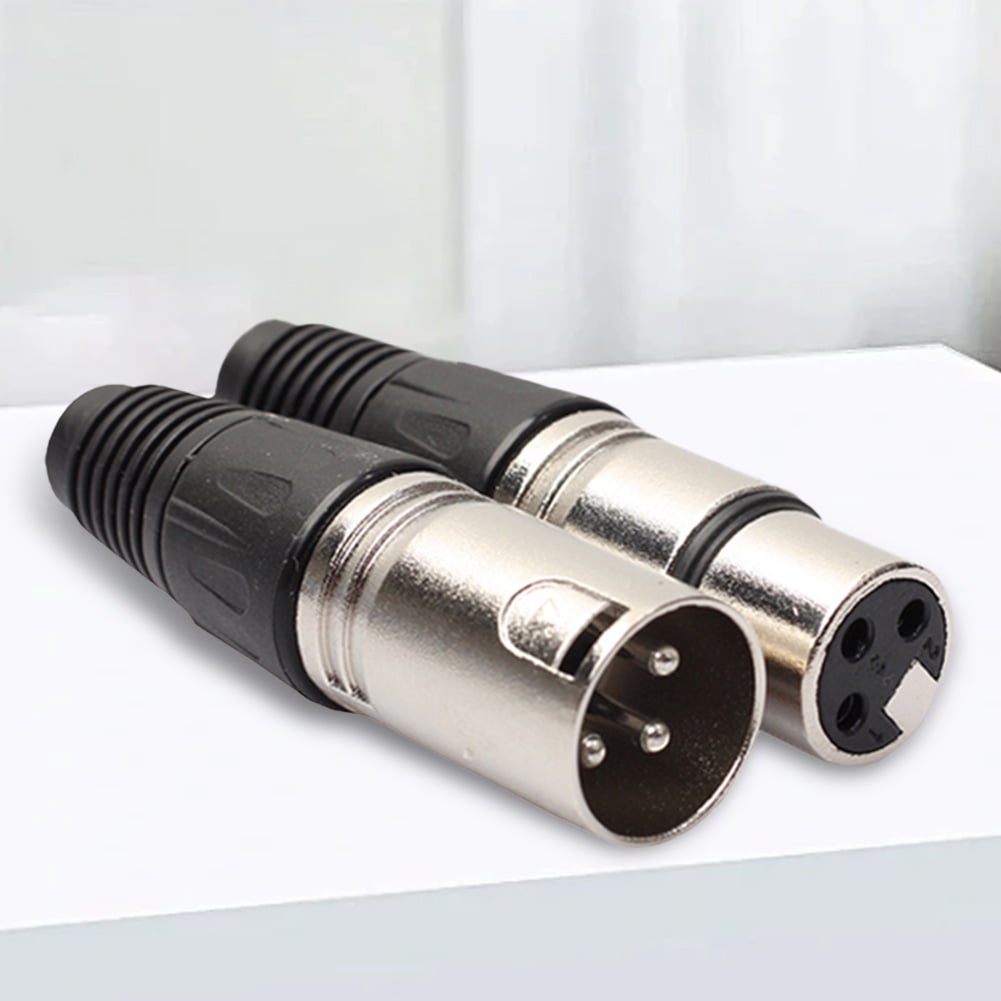 HIPKZ 20pcs 3 Pin Microphone Audio Cable Plug Socket Panel Mount Chassis 10 Male 10 Female ...