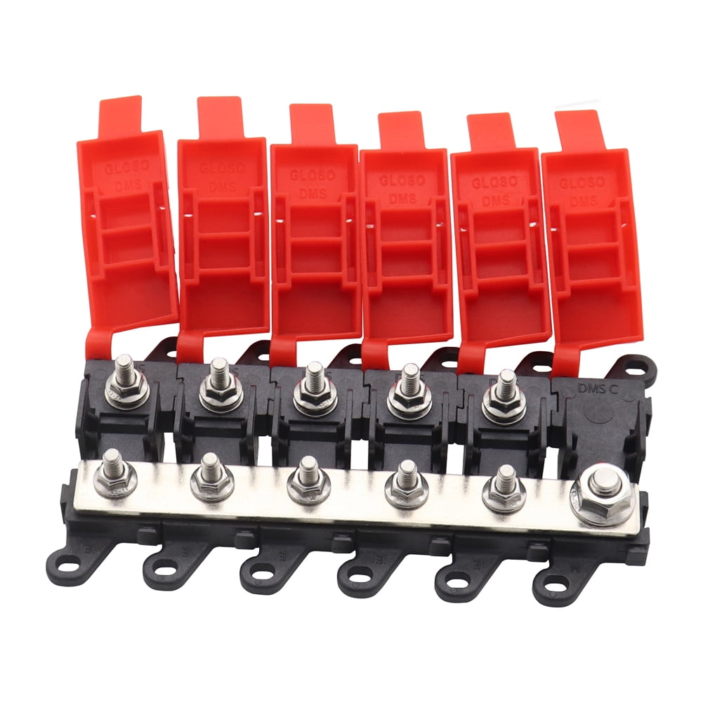 HIPKZ 3/4/5/6 Way Car Midi Fuse Box Block Holder 200A Bolt On Fuse Type ...