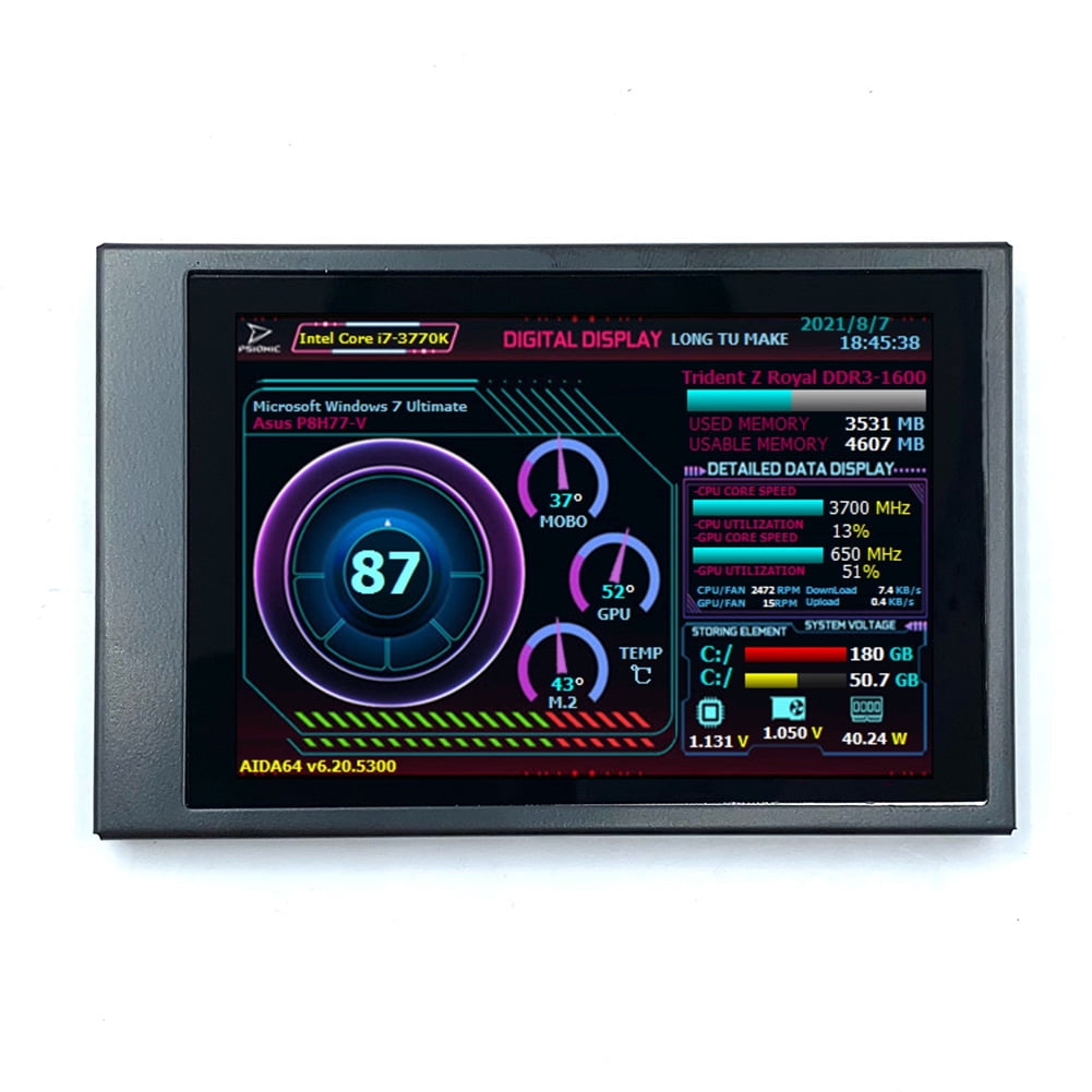 HIPKZ 3.5 Inch Display Screen Monitor 320x480 Aida64 Screen Auxiliary 2 ...