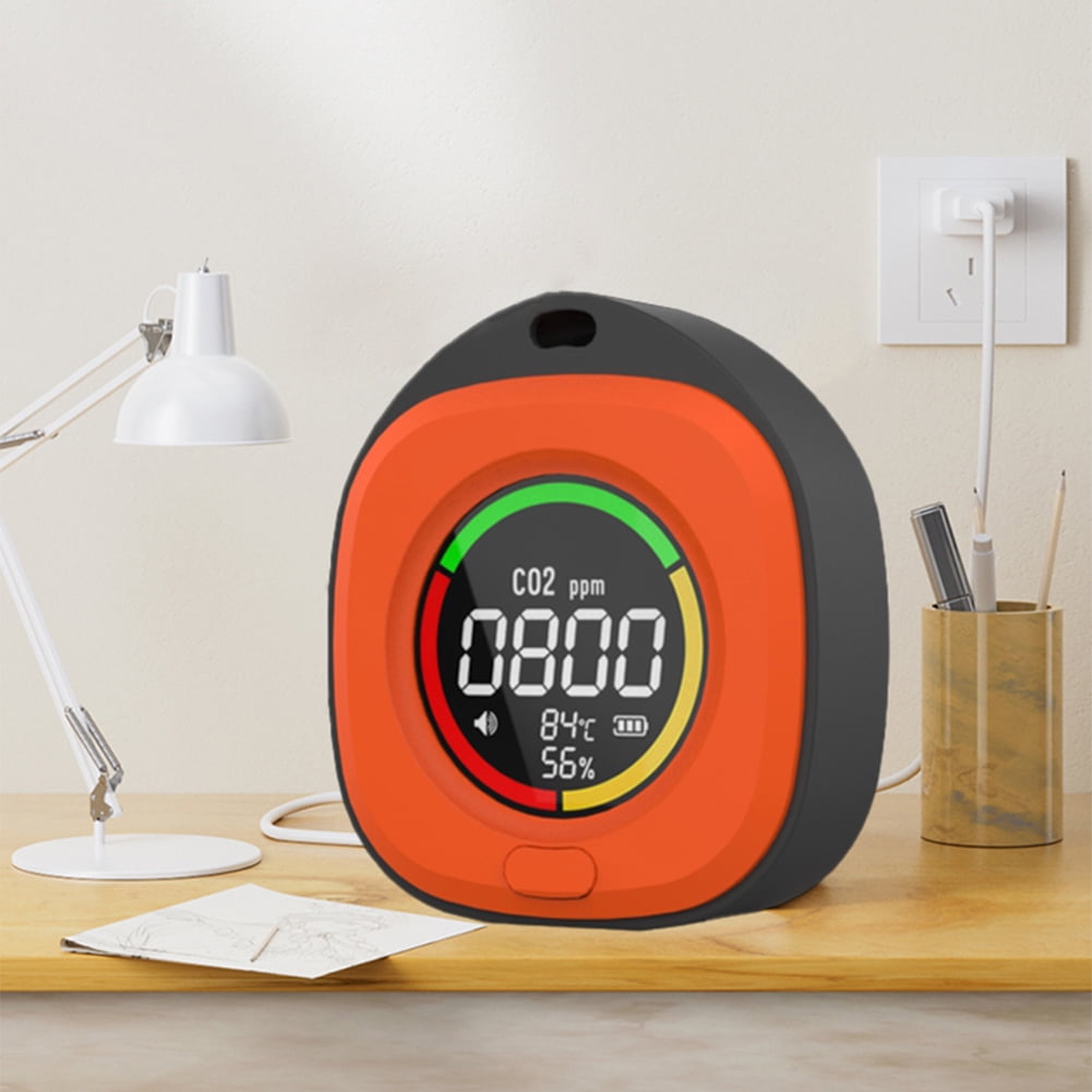 HIPKZ 3 In 1 CO2 Detector Alarm Temp Humidity Sensor with Magnetic ...