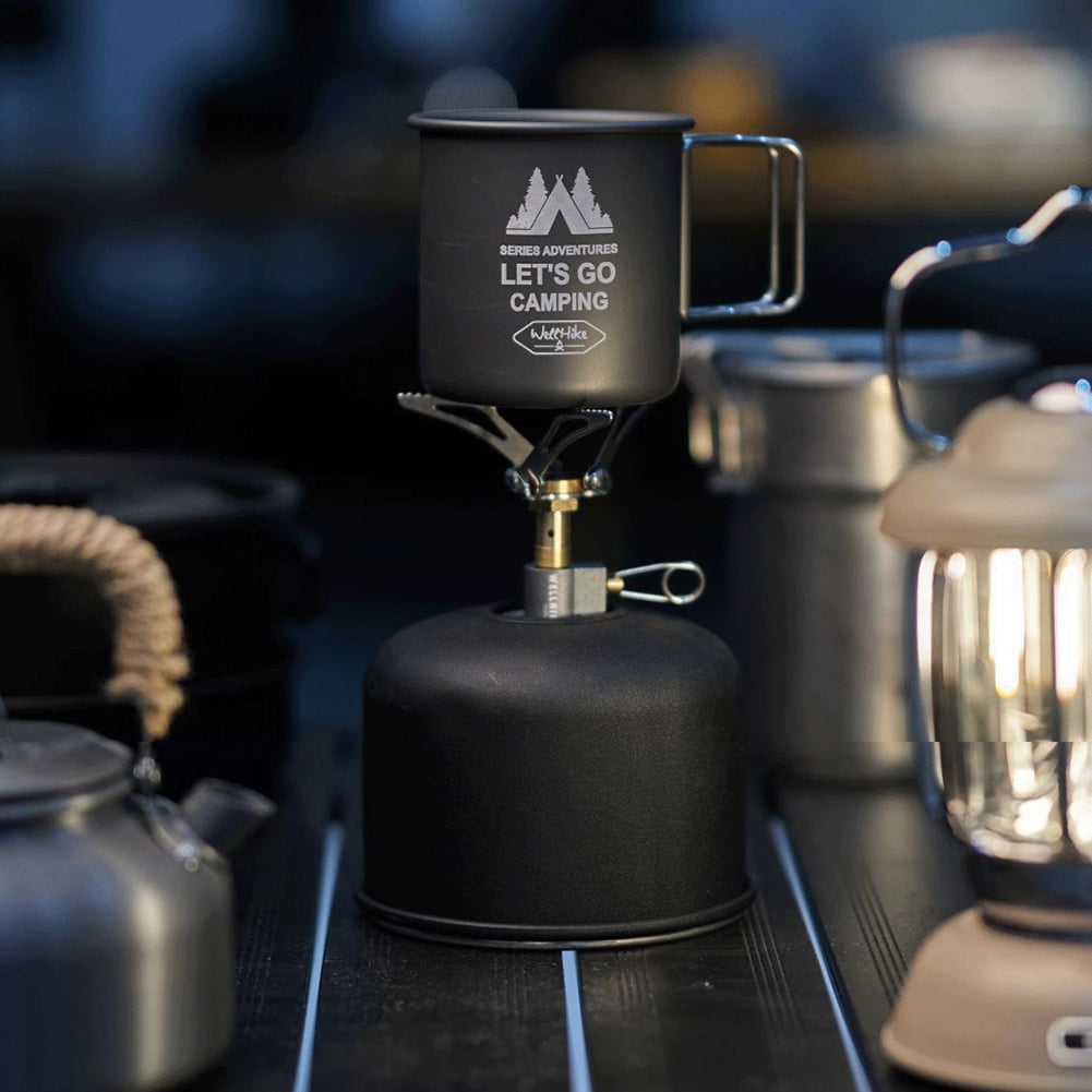 HIPKZ 300ML Picnic Utensils Aluminium Alloy Camping Water Cup Foldable ...