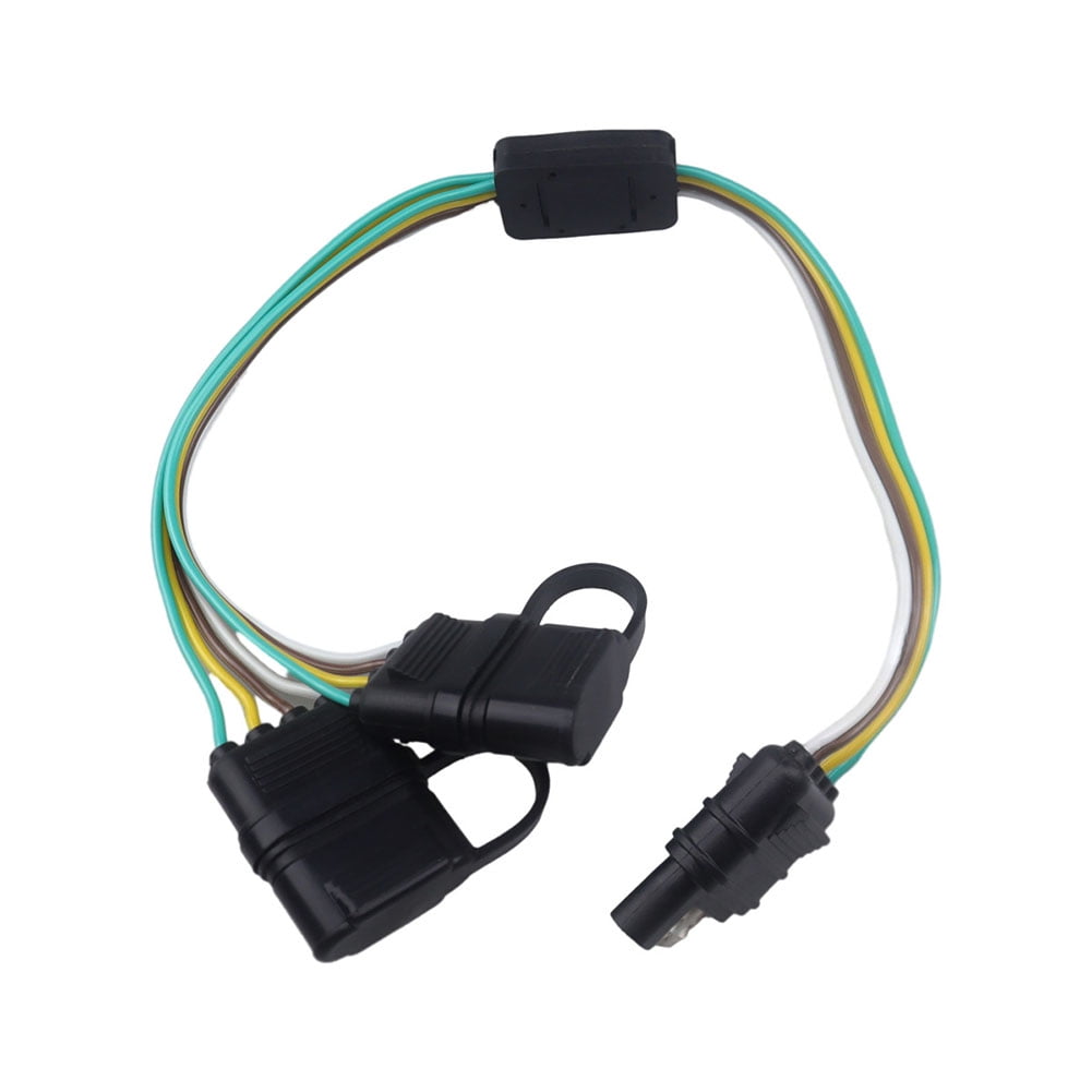 HIPKZ 4 Pin Trailer Hitch Wiring Cable Tow Harness Flat Trailer End ...