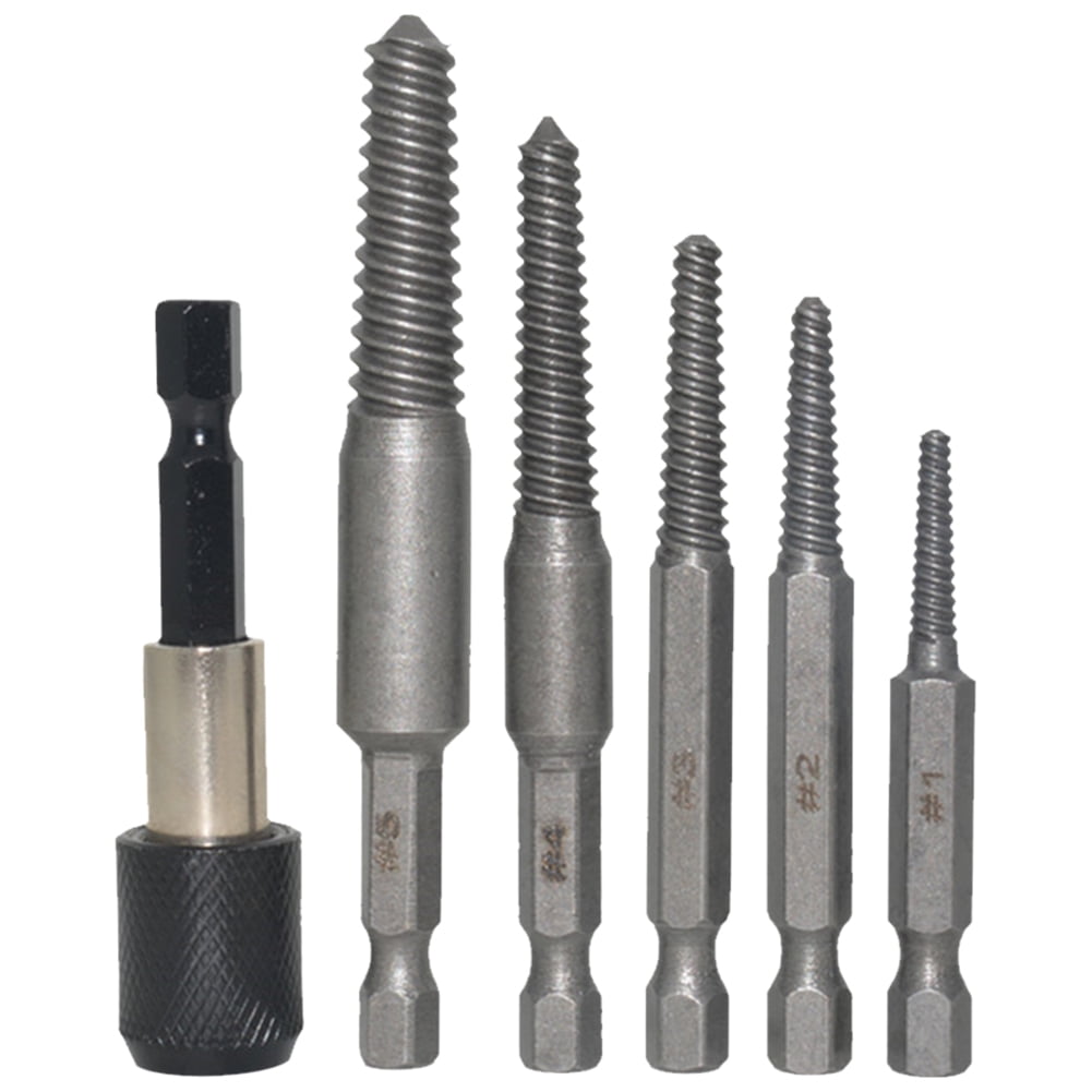 HIPKZ 5/6 Pcs Hexagonal Handle Broken Head Screw Extractor Electric ...