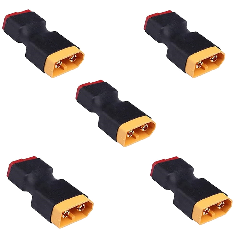 HIPKZ 5 Pcs Xt60 Male To Deans Plug Female T Adapter No Wires Lipo Nimh Battery Esc Connector ...