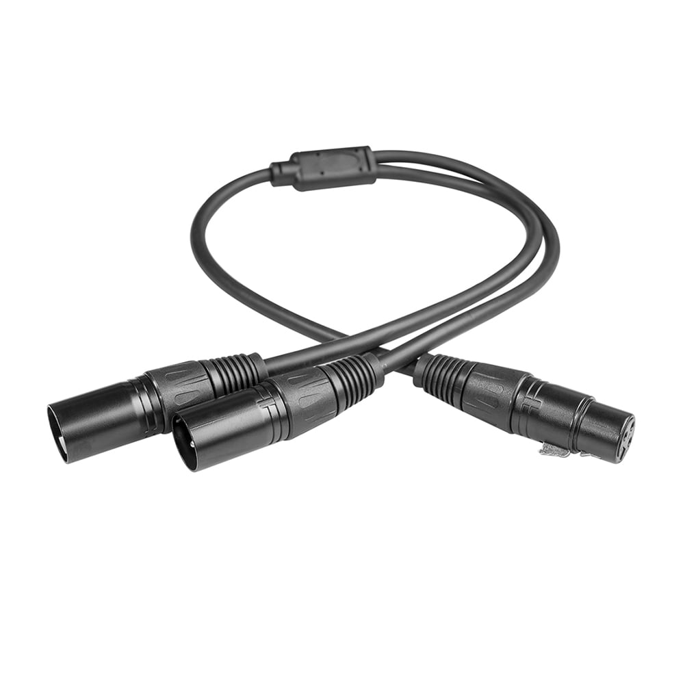 HIPKZ 50cm 3Pin Xlr Female To Dual Xlr Male Y-splitter Cable 3Pin Xlr ...
