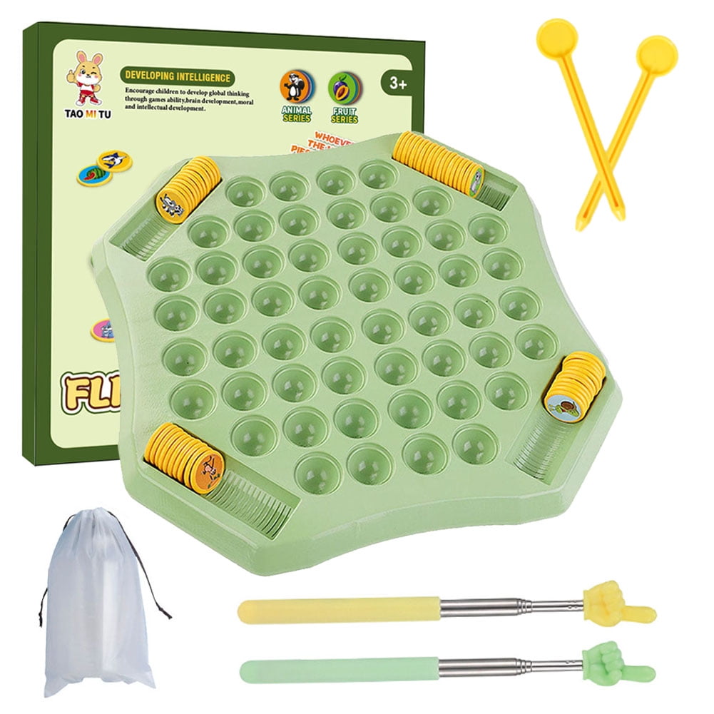HIPKZ 54PCS Fruit Flip Chess Memory Chess Game, Animal Flip Matching ...