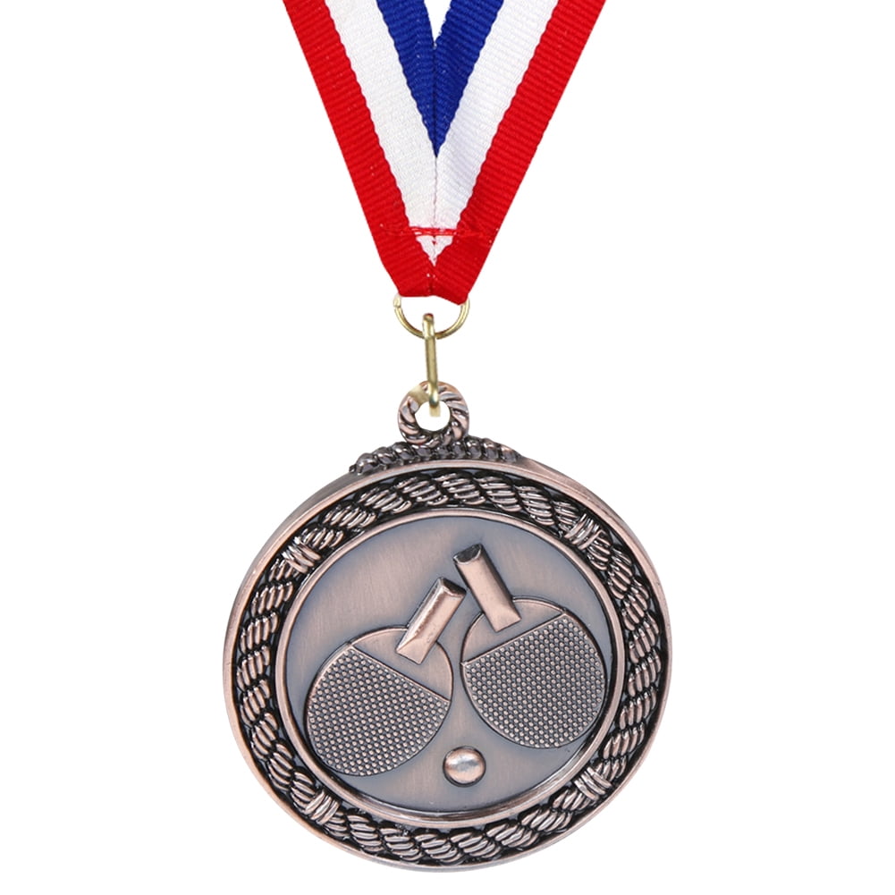 HIPKZ 5cm Medal Table Tennis Award Medals with Neck Ribbon Gold/silver ...