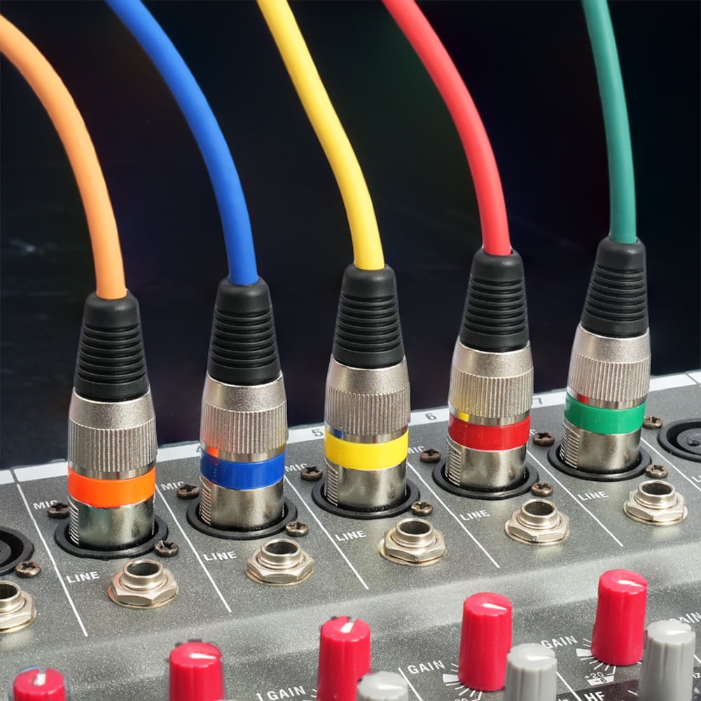 HIPKZ 6/10Pcs Xlr Male To Female Microphone Aux Cord Multi Colored Xlr ...