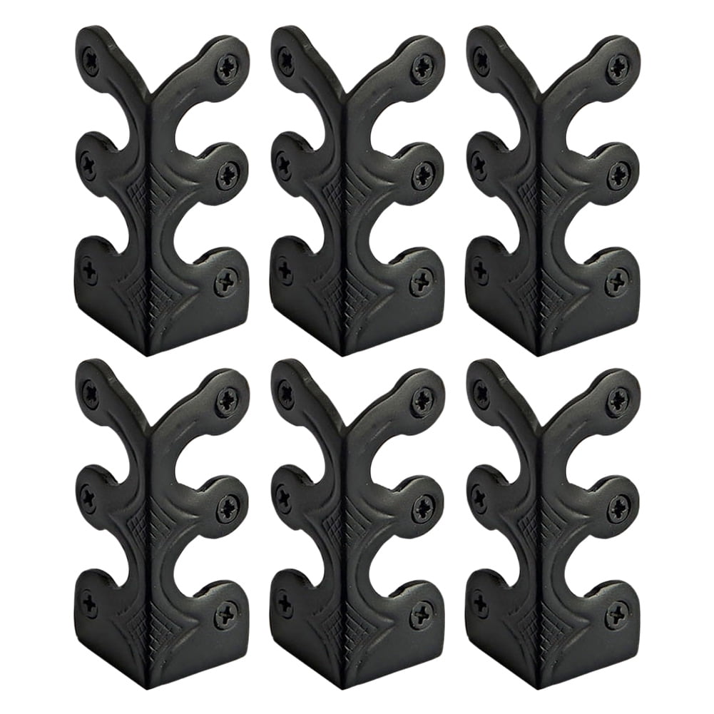 HIPKZ 6 Pcs Vintage Metal Corner Protector Iron Skirting Board Corner ...