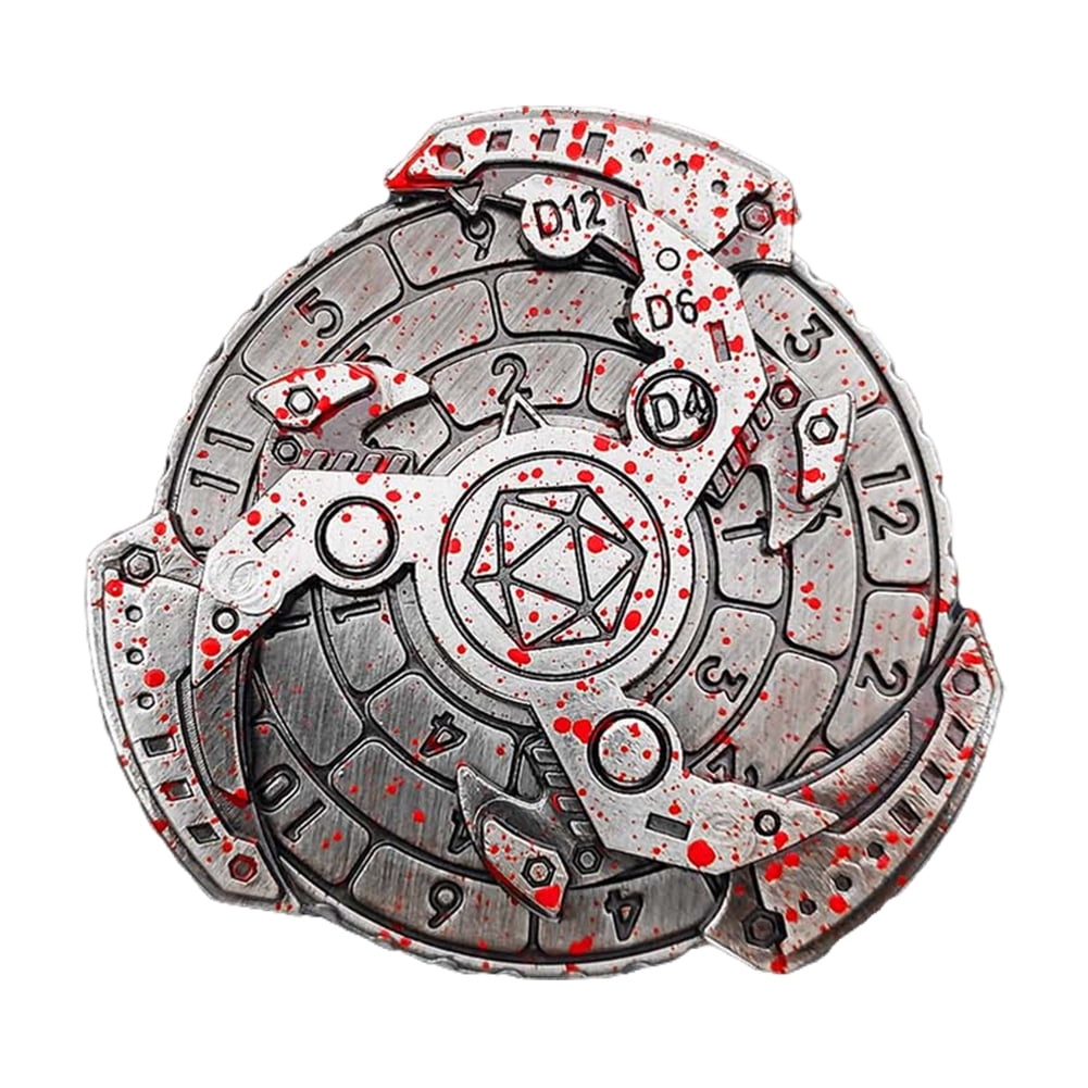 HIPKZ 7 in 1 Gyro Style Dnd Metal Dice Metal Mechanical Rotating Gyro ...