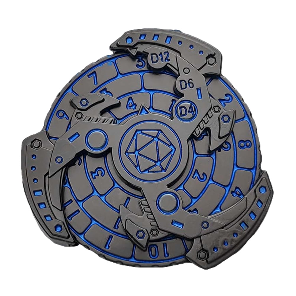 HIPKZ 7 in 1 Gyro Style Dnd Metal Dice Metal Mechanical Rotating Gyro ...