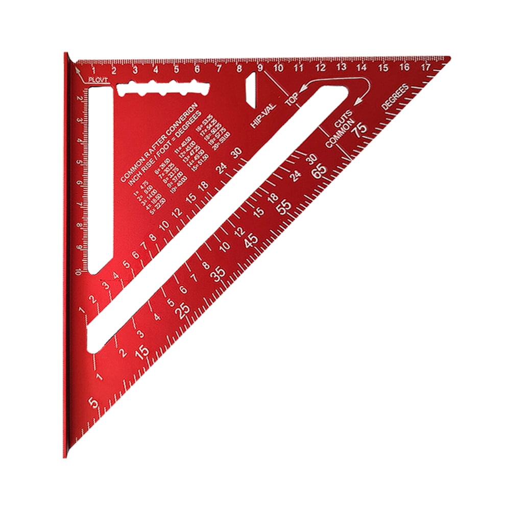 HIPKZ 7 Inch Ruler Aluminum Alloy 90° Carpenter Square Ruler High ...
