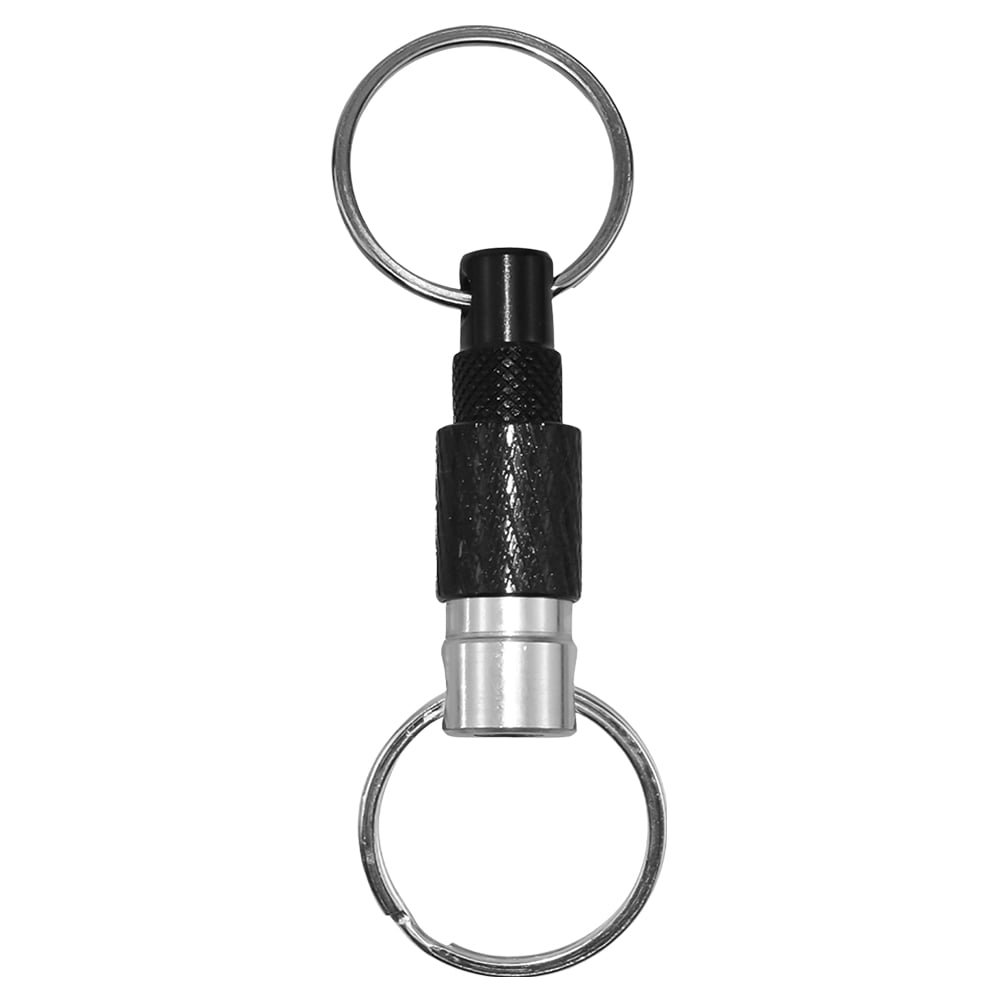 HIPKZ Aluminum Alloy Keychain Mini Rotary Buckle with 2 Key Rings ...