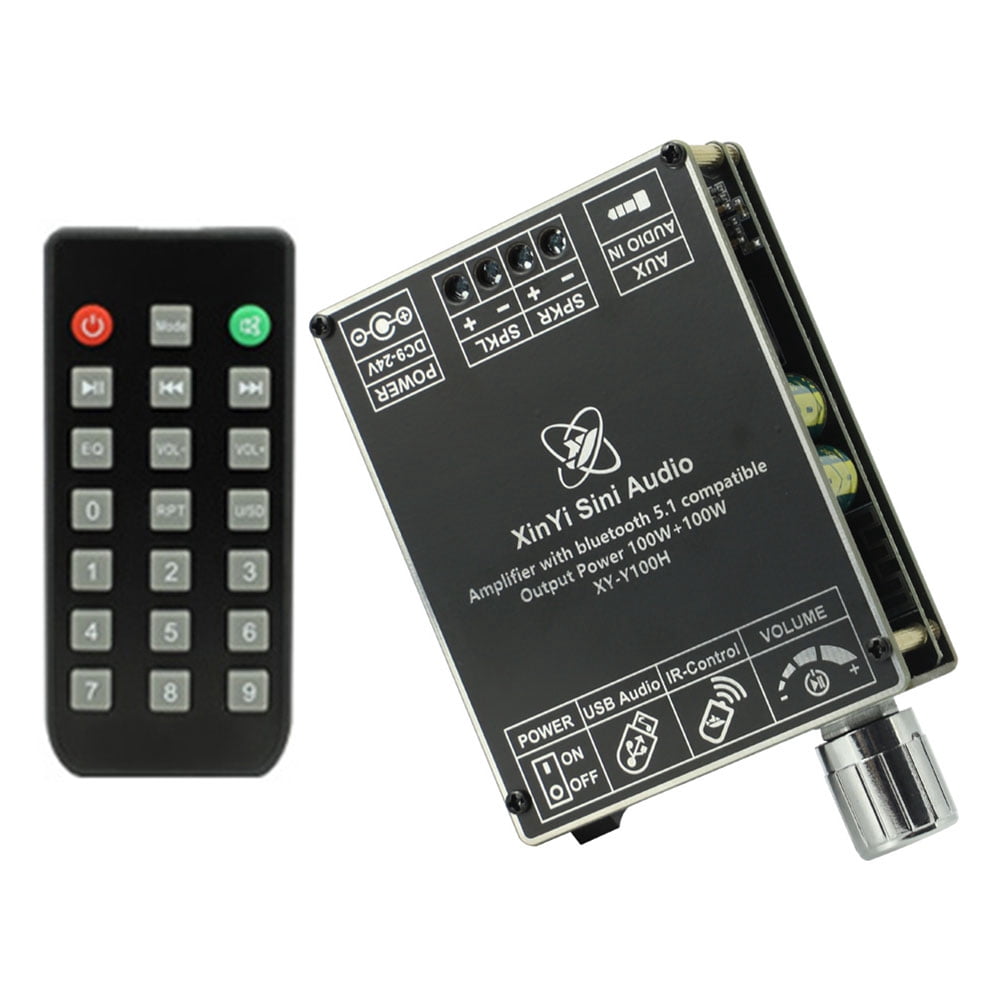 HIPKZ Bluetooth-compatible 5.1 Digital Power Amplifier Board 2x100W Aux ...