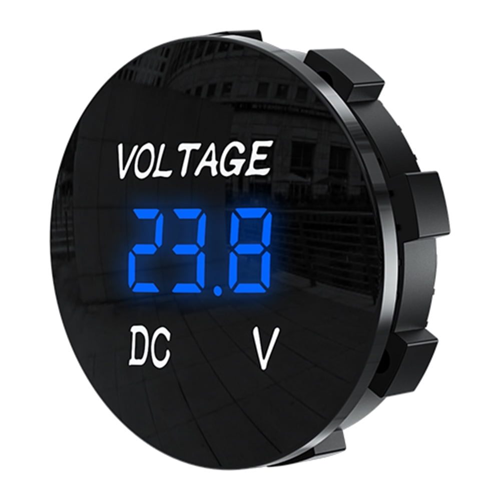 HIPKZ Dc 5V-48V Led Mini Motorcycle Panel Digital Voltmeter Car Led ...
