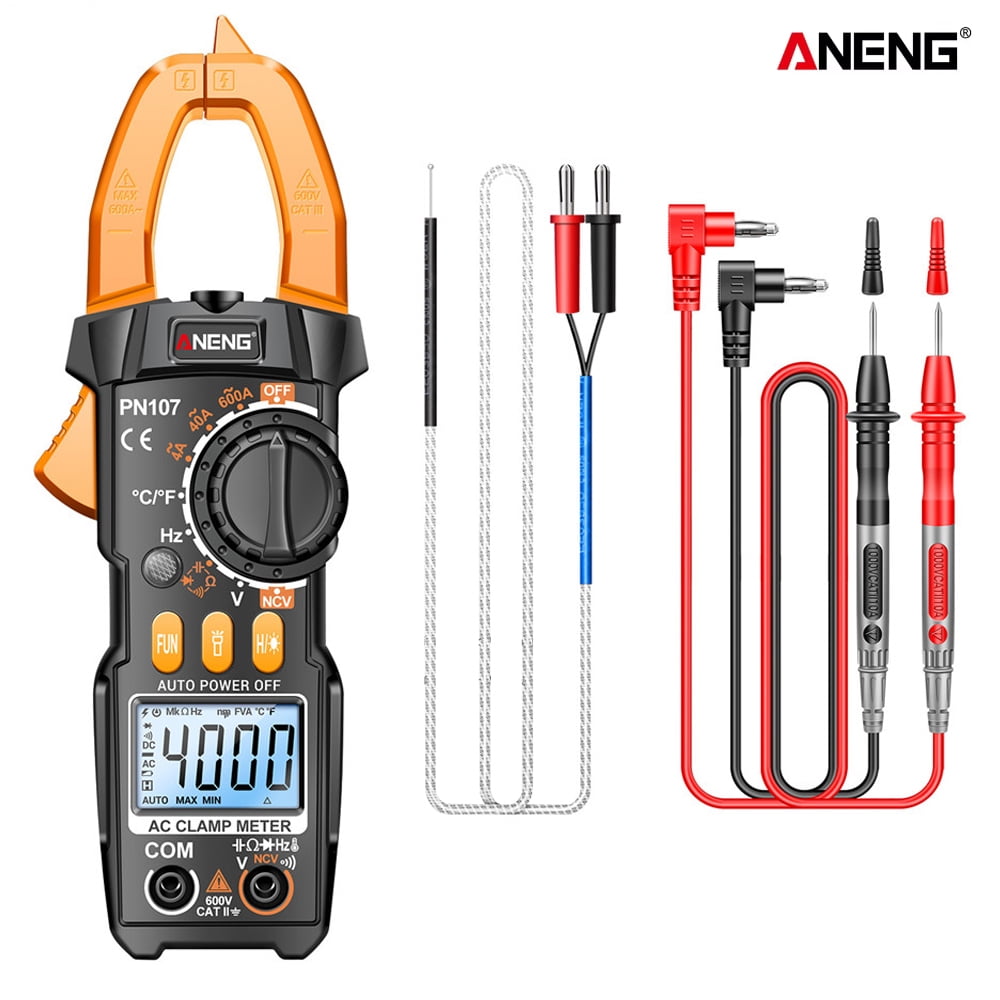 HIPKZ Digital Clamp Meter 600A Ac Current Tester 4000 Counts Multimeter ...