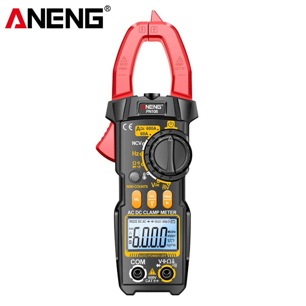 HIPKZ Digital Clamp Meter Ac/dc Voltmeter Ammeter 6000 Counts ...