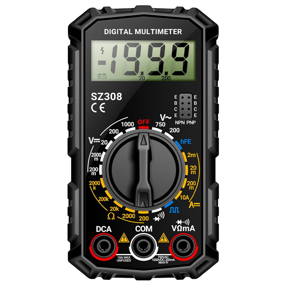 HIPKZ Digital Multimeter Ac/dc Voltmeter Ammeter 1999 Counts Voltage ...