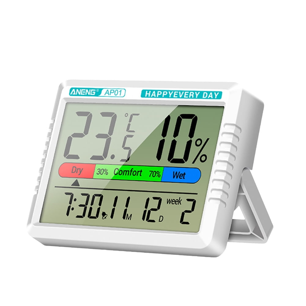 HIPKZ Digital Temperature Humidity Meter Alarm/calendar Handheld ...