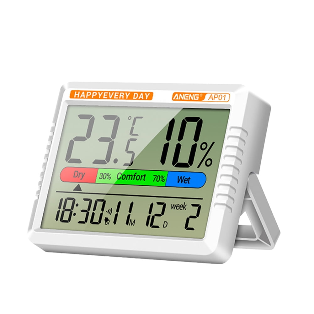HIPKZ Digital Temperature Humidity Meter Alarm/calendar Handheld ...