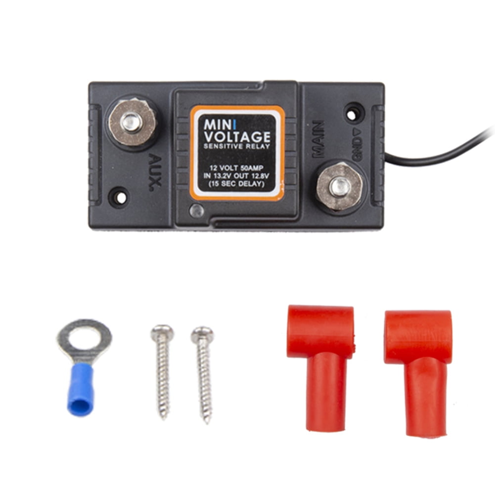 HIPKZ Dual Battery Isolator Waterproof Mini Voltage Sensitive Relay 12V ...