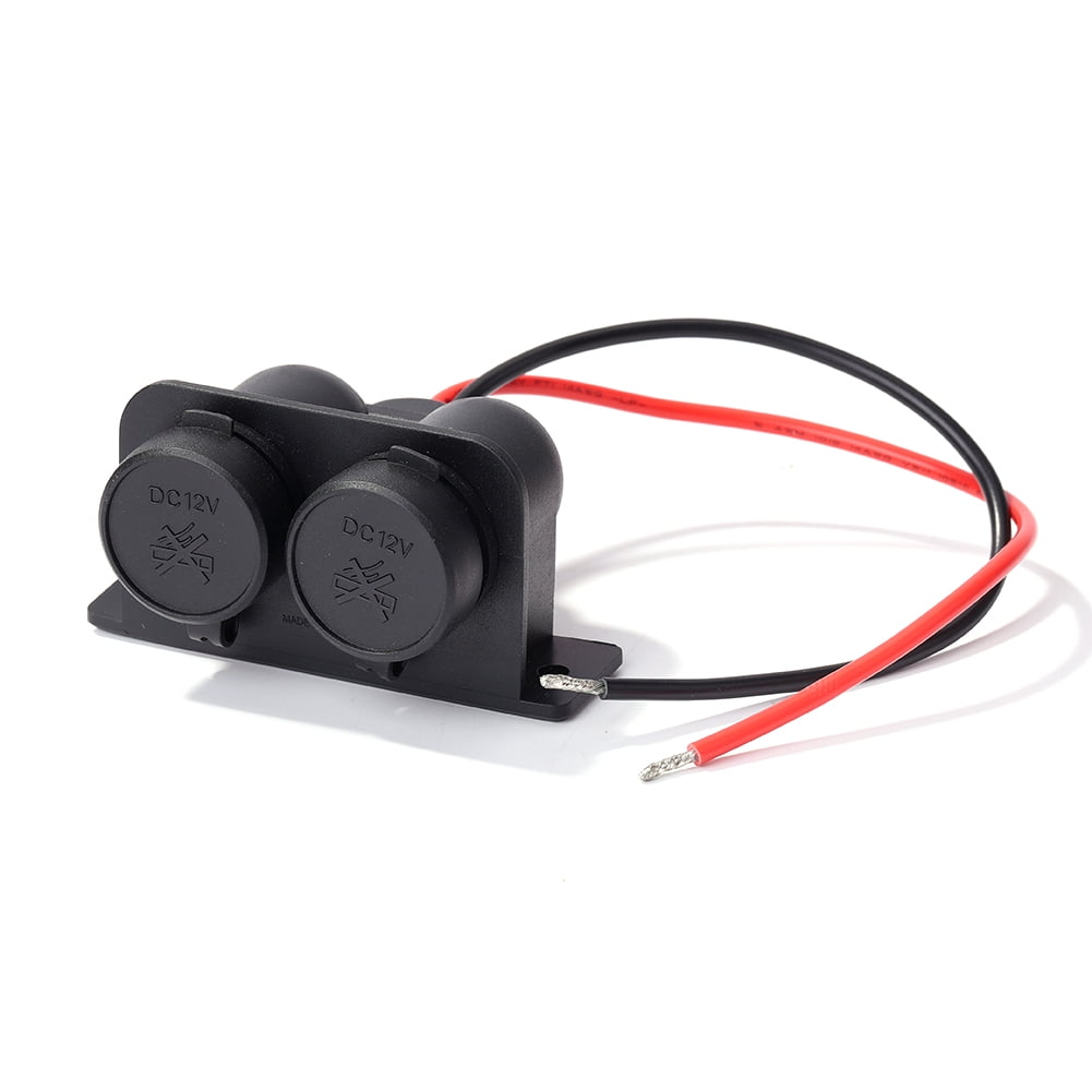 HIPKZ Dual Power Adapter Outlet Dc 12V with Wire Two-way Car Cigar ...