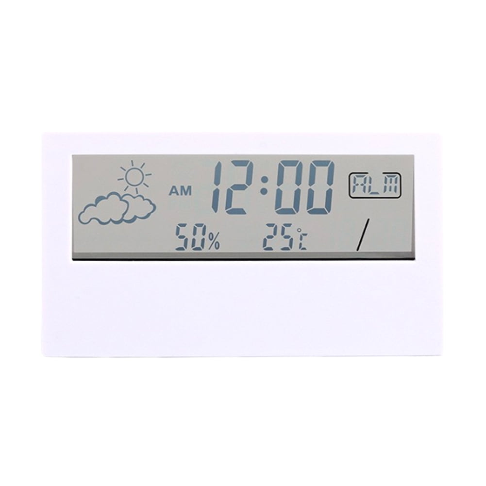 HIPKZ Electronic Alarm Clock Weather Display Electric Desk Alarm Clock ...