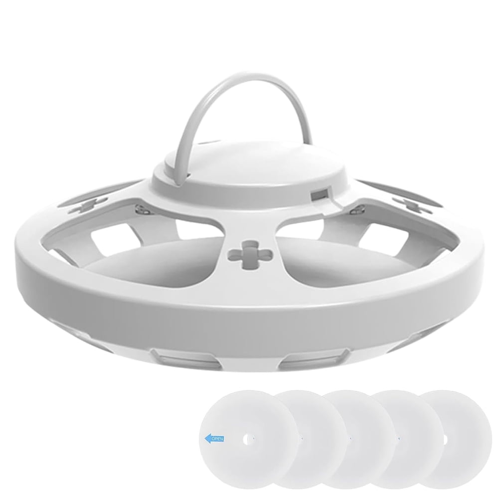 HIPKZ Flea Traps Usb Flea Light Trap with 5 Sticky Refill Discs & 4 ...