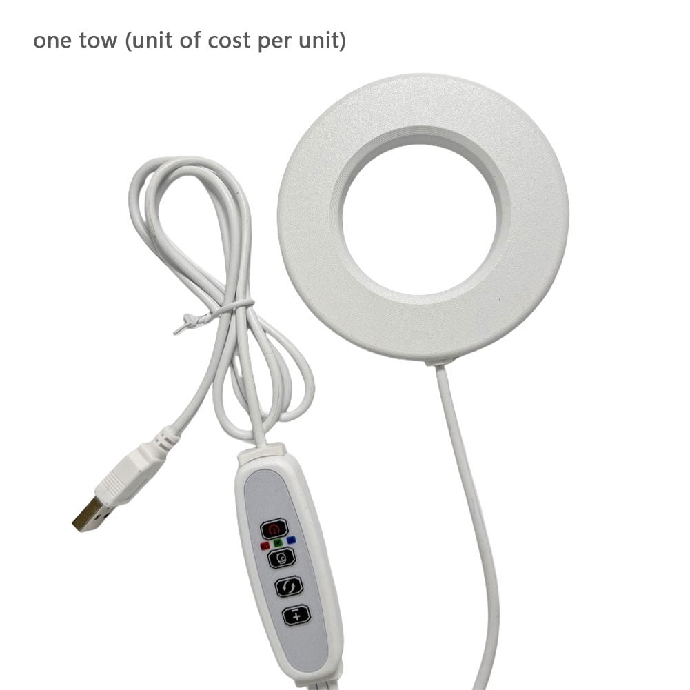 HIPKZ Full Spectrum Ceiling Grow Light 4 Dimmable Levels Led Halo Plant ...