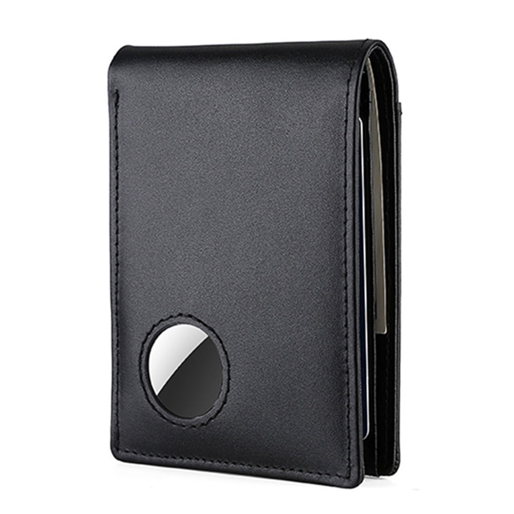 HIPKZ Genuine Leather Credit Card Holder Purse Finder Locator Retro ...
