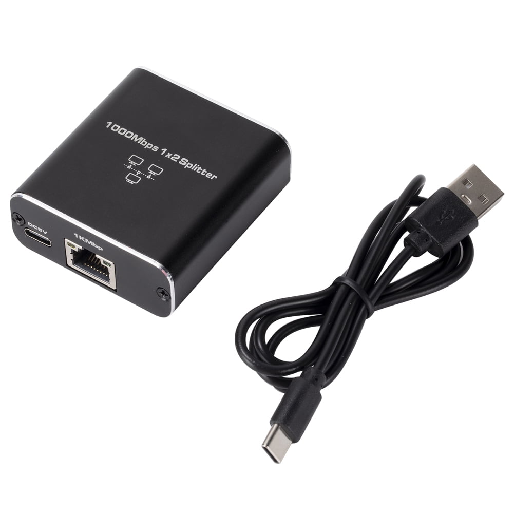 HIPKZ Gigabit Ethernet Splitter 1 in 2 Out with Usb Power Cable ...