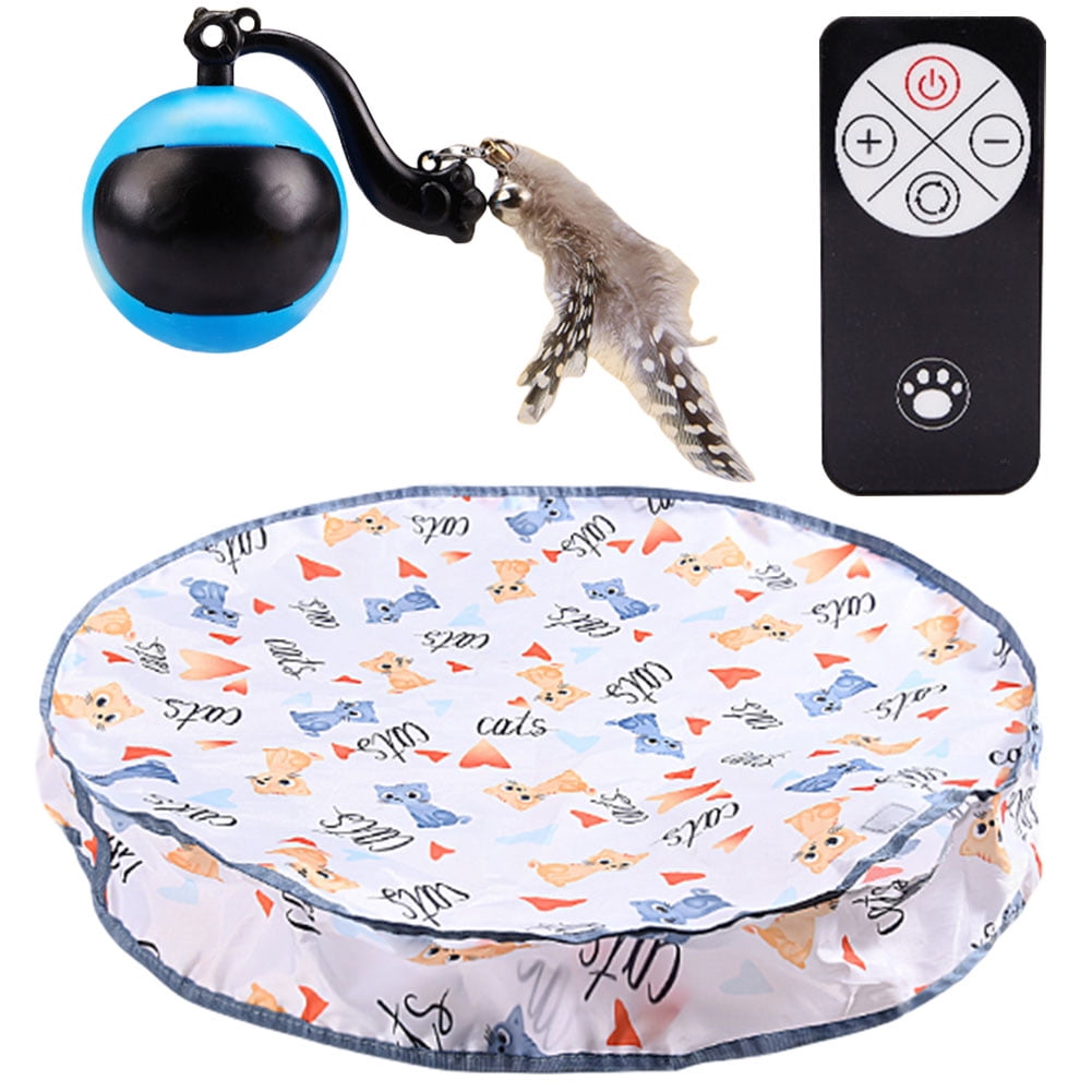 HIPKZ Interactive Cat Toys, Fast Moving Ball in Play Mat, Automatic ...