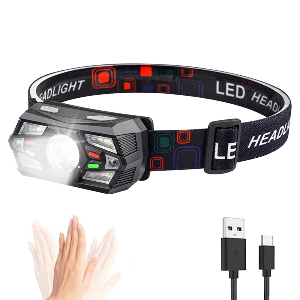 HIPKZ Led Outdoor Head Flashlight Motion Sensor Powerful Headlight ...