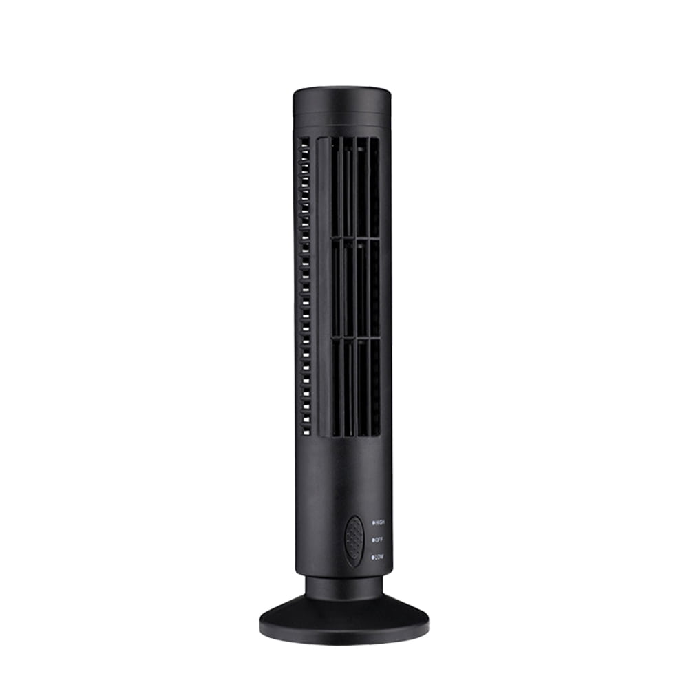 HIPKZ Led Tower Fan Mini Vertical Conditioner 2 Gear Speed No Leaf Air ...