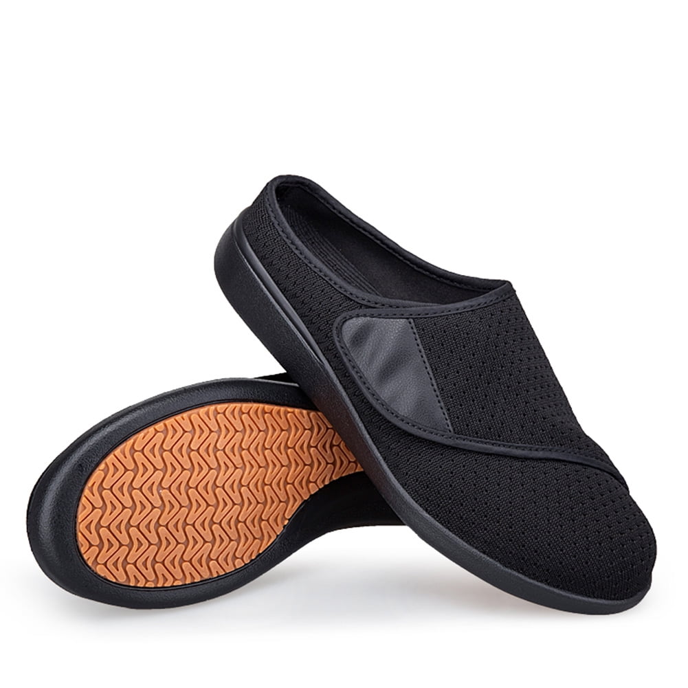 HIPKZ Men's Women's Diabetic Shoes Adjustable Slip On Slippers Wide ...