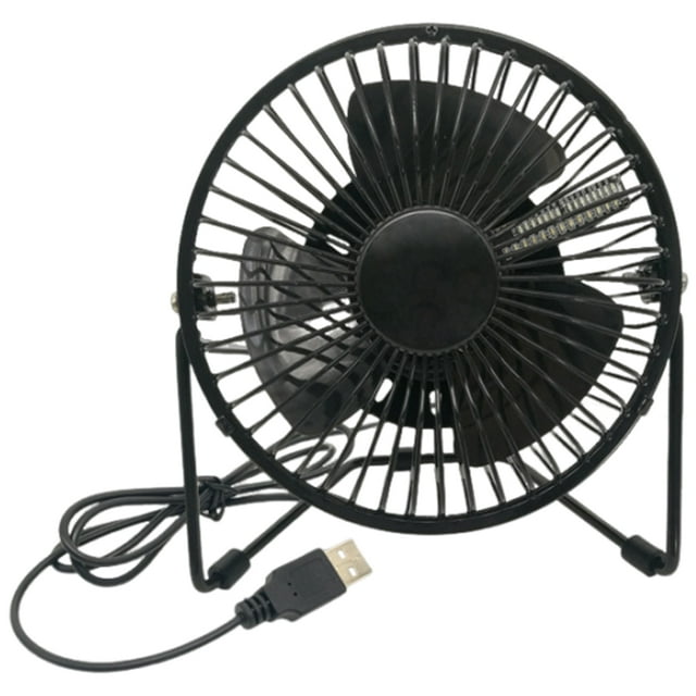 HIPKZ Mini Usb Led Clock Fan with Real Time Clock Temperature Display ...