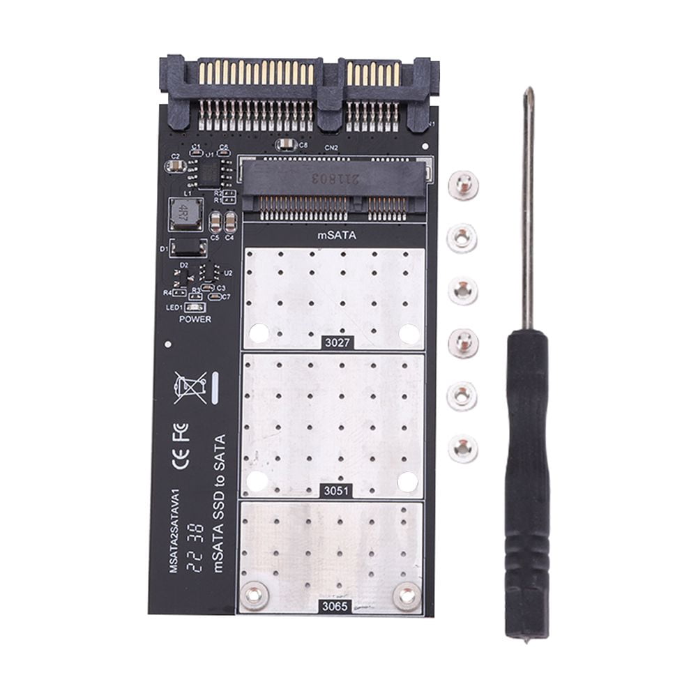 HIPKZ Msata Ssd To Sata Adapter Converter Card Up To 6Gps M.2 Msata Ssd ...