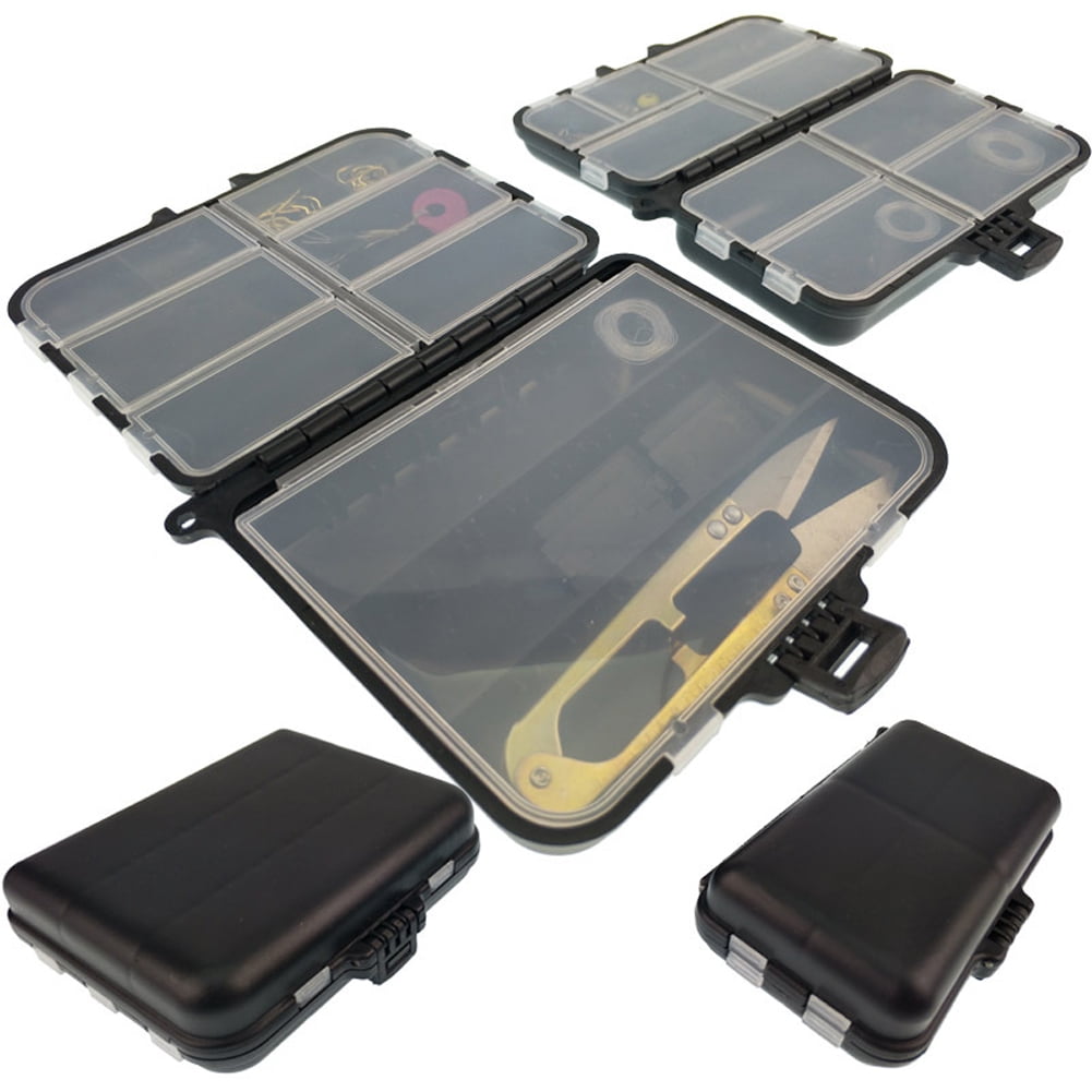 HIPKZ Multi Compartments Fishing Tackle Boxes Bait Lure Hook Storage ...