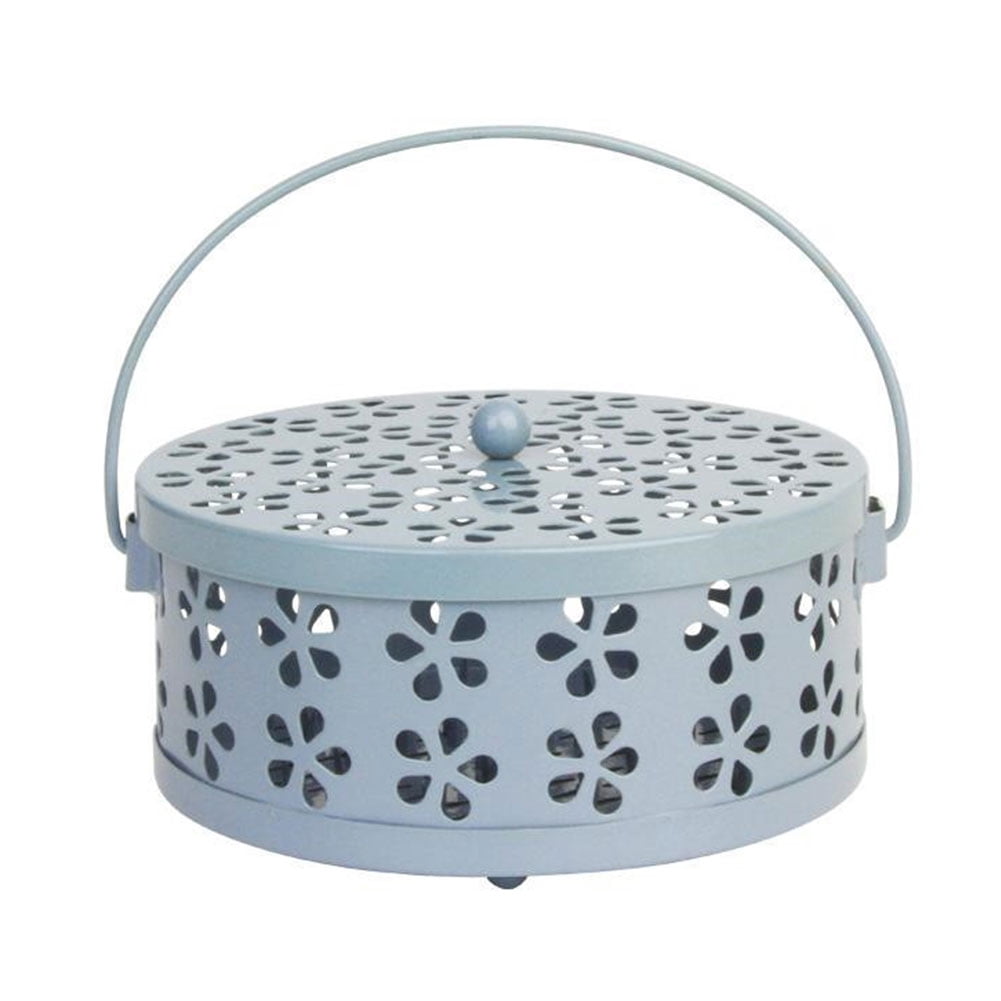 HIPKZ Portable Mosquito Coil Holder with Lid And Handle Metal Mosquito ...