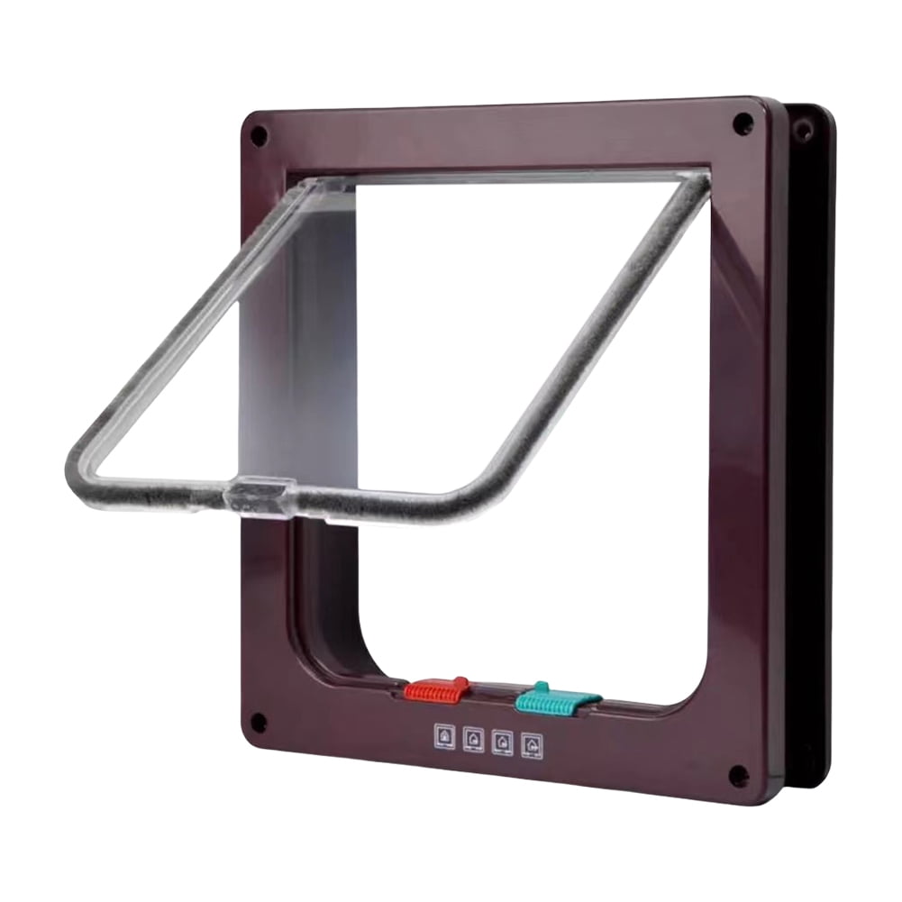HIPKZ Puppy Kitten Safety In&out Pet Door with 4 Way Security Lock Abs ...